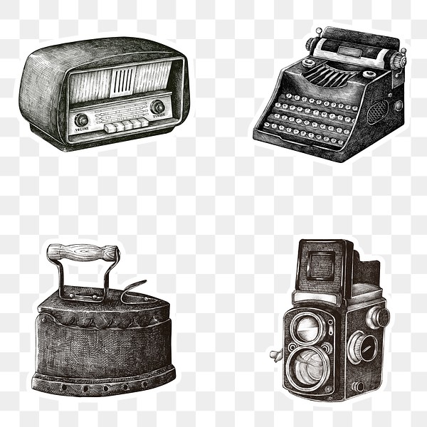 Hand drawn vintage object sticker | Premium PNG - rawpixel
