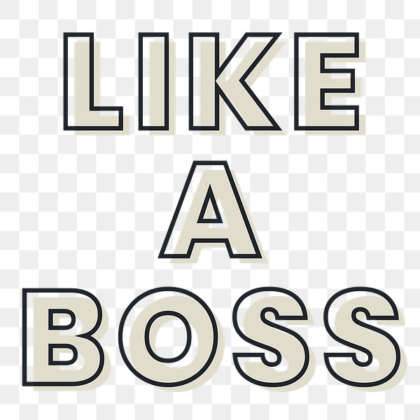 Like boss typography design element | Premium PNG Sticker - rawpixel