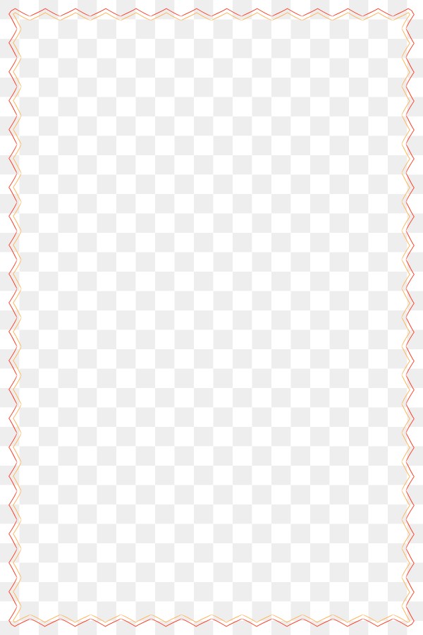 Red and yellow zigzag frame | Premium PNG - rawpixel