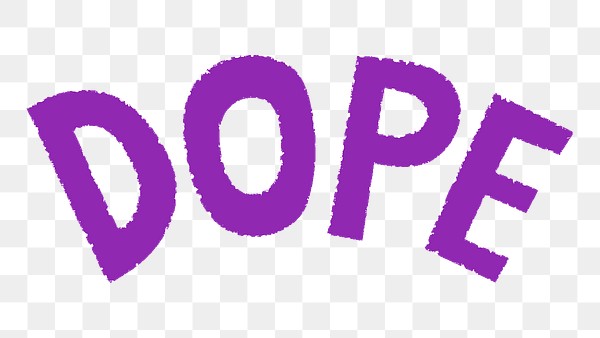 Dope doodle typography design element | Premium PNG - rawpixel