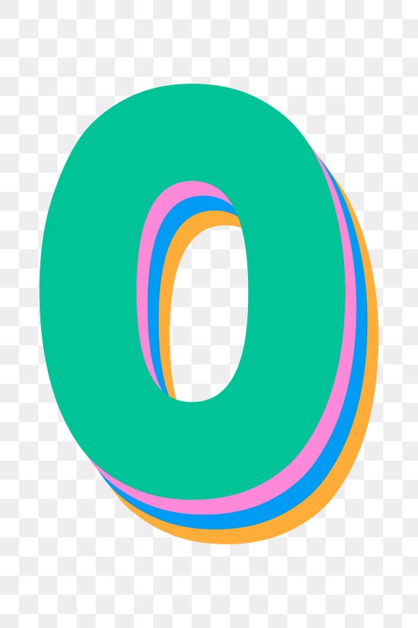 3D number 0 font png | Premium PNG Sticker - rawpixel