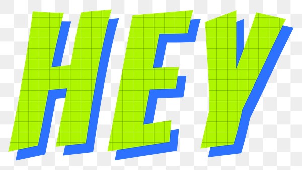 Word hey funky typography png | Premium PNG Sticker - rawpixel