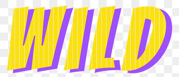 Word wild funky typography png | Premium PNG Sticker - rawpixel