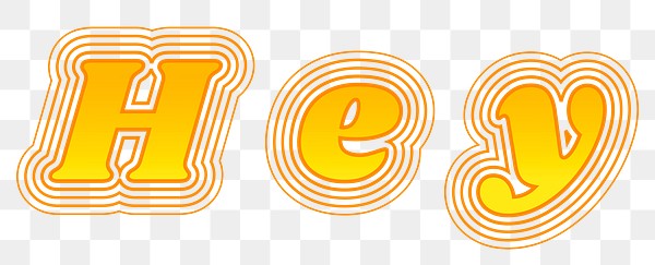 Hey png retro font typography | Premium PNG - rawpixel