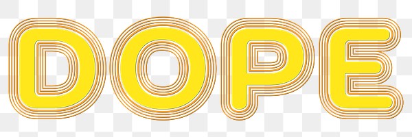 Transparent dope offset stroke typography | Premium PNG Sticker - rawpixel