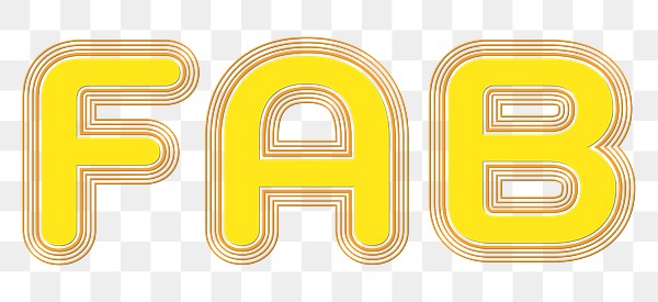 Transparent fab funky offset typography | Premium PNG Sticker - rawpixel