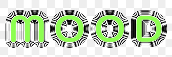 Transparent mood offset stroke lettering | Premium PNG Sticker - rawpixel
