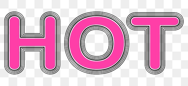 Hot png offset stroke letters | Free PNG Sticker - rawpixel