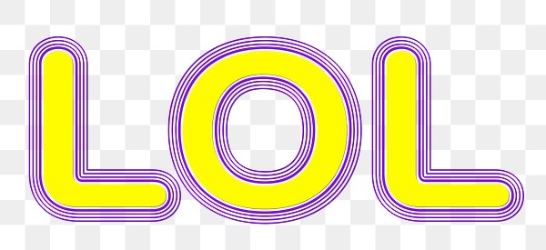 Transparent lol offset stroke typography | Premium PNG Sticker - rawpixel