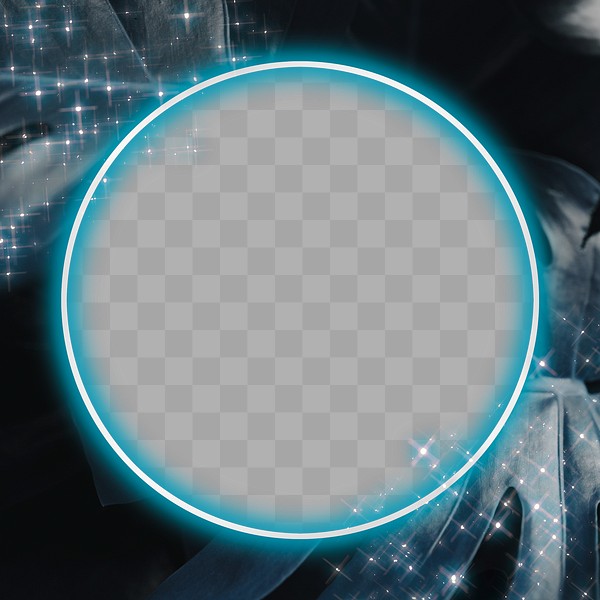 Blue glowing neon frame png | Premium PNG - rawpixel