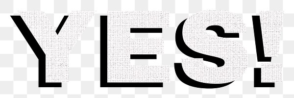 Yes png word art typography | Premium PNG Sticker - rawpixel