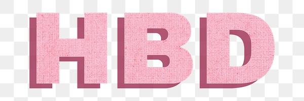 Word HBD png font typography | Free PNG Sticker - rawpixel
