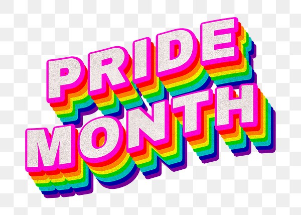 Rainbow word PRIDE MONTH typography | Premium PNG Sticker - rawpixel