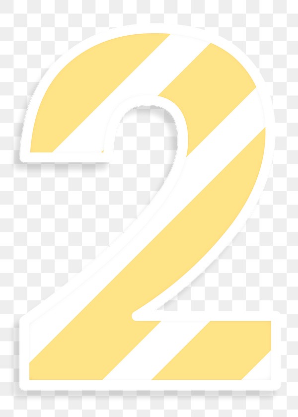 Number two font illustration png | Premium PNG Sticker - rawpixel