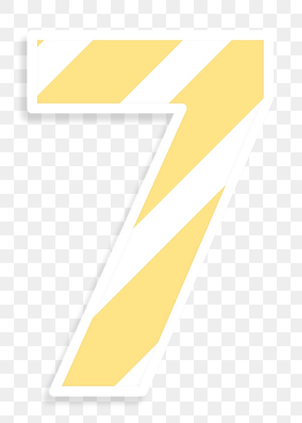 Number seven font illustration png | Premium PNG Sticker - rawpixel