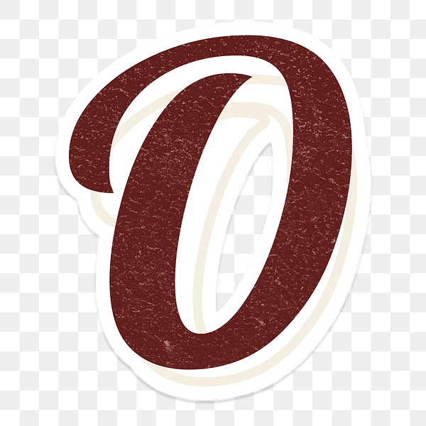 Letter O cursive stylish vintage | Premium PNG Sticker - rawpixel