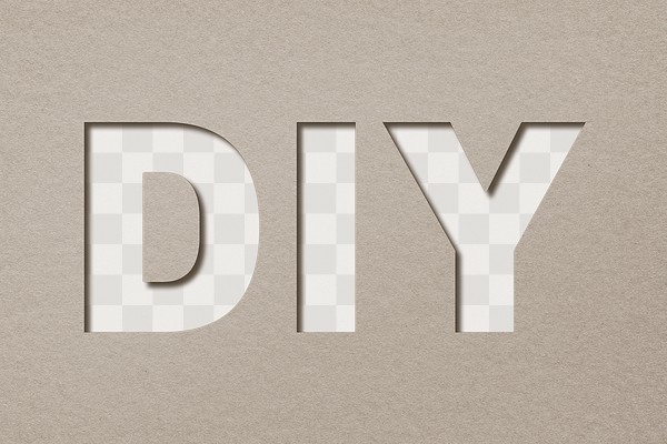 Paper cut DIY word png | Free PNG - rawpixel