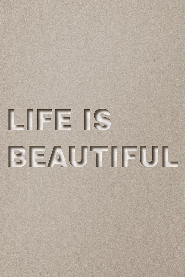 Life is beautiful png 3d | Free PNG - rawpixel