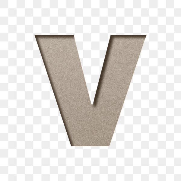 Letter cutout v lowercase png | Premium PNG Sticker - rawpixel