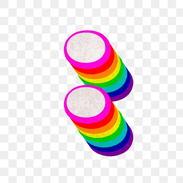 Png semicolon sign colorful 3d | Premium PNG Sticker - rawpixel