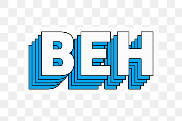 Beh png sticker retro layered | Premium PNG - rawpixel