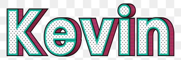 Kevin male name png retro | Premium PNG Sticker - rawpixel