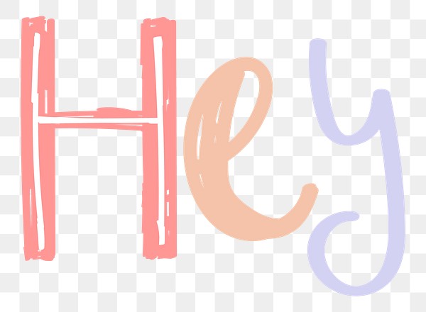 Hey word png doodle lettering | Premium PNG Sticker - rawpixel