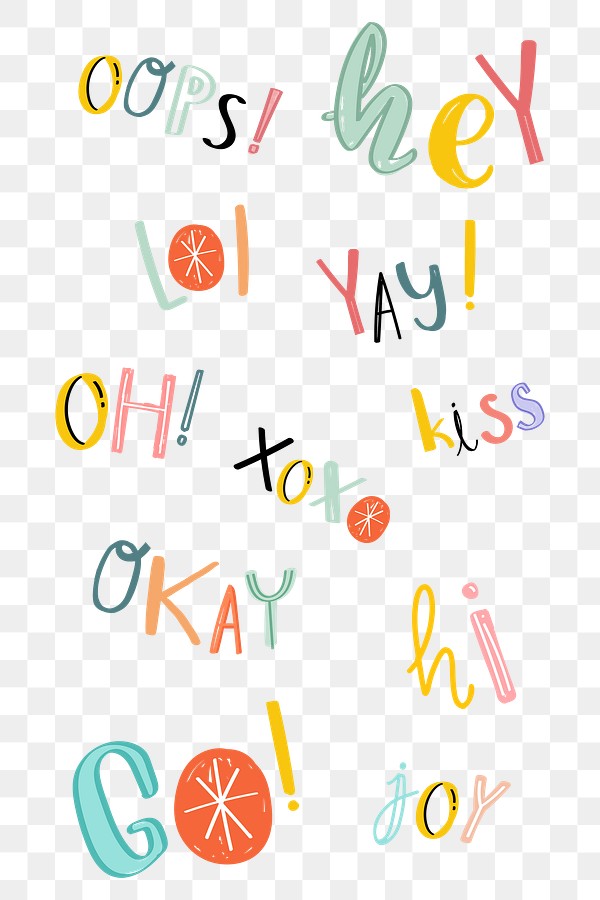 Png message set word doodle | Free PNG - rawpixel
