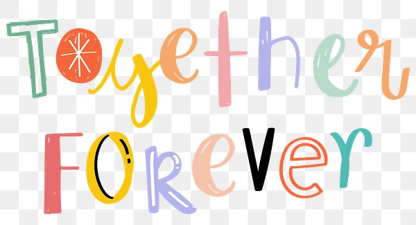 Hand drawn doodle png Together | Premium PNG - rawpixel