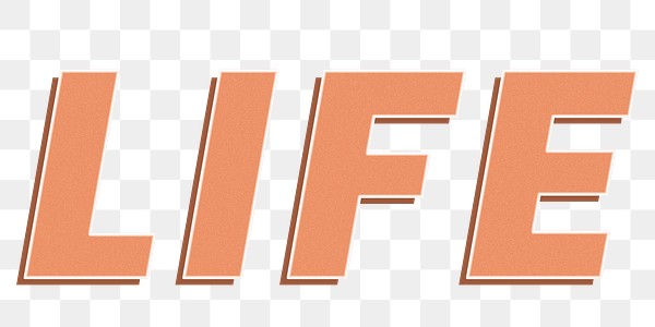 Bold text life png word | Premium PNG Sticker - rawpixel
