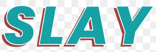 Slay word png retro 3d | Free PNG Sticker - rawpixel