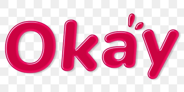 Jelly glossy bold okay png | Free PNG Sticker - rawpixel