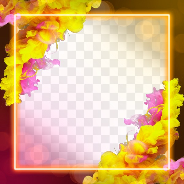 Glowing neon frame png yellow | Free PNG - rawpixel
