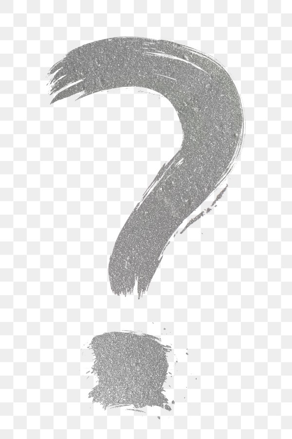 Question mark silver png brush | Premium PNG Sticker - rawpixel