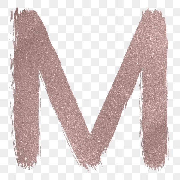 Glam m letter png brush | Premium PNG Sticker - rawpixel