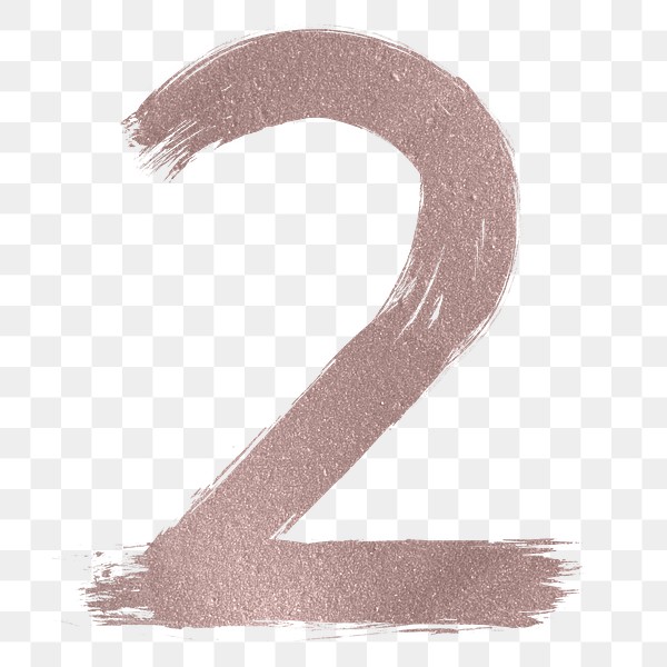 Number 2 png brush stroke | Premium PNG Sticker - rawpixel