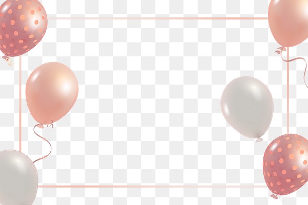 Pink balloons frame png new | Premium PNG - rawpixel