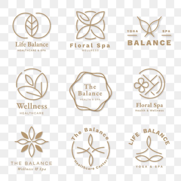 Gold logo png for health | Premium PNG - rawpixel