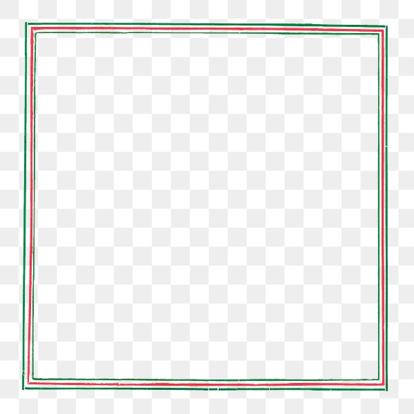Vintage square green and red | Free PNG - rawpixel