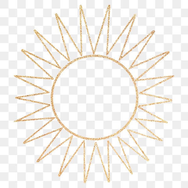 Gold sun ray line art | Premium PNG Sticker - rawpixel