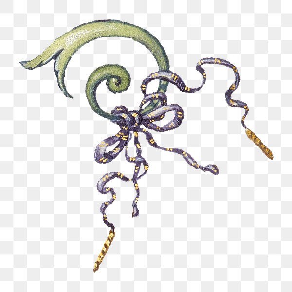 Heraldic blue and gold ribbon | Premium PNG Sticker - rawpixel