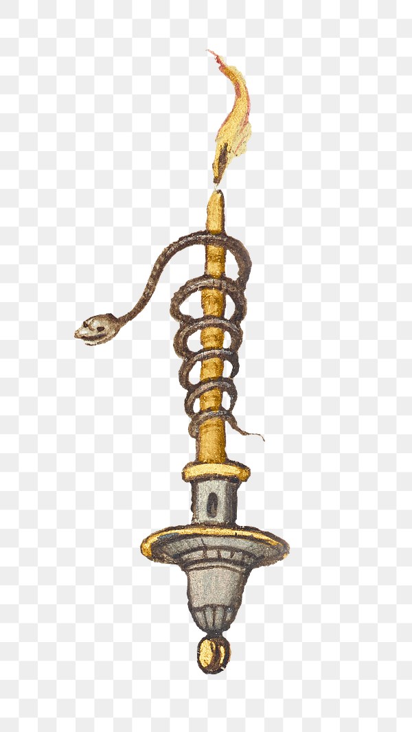 Png Victorian vintage snake candle | Free PNG Sticker - rawpixel