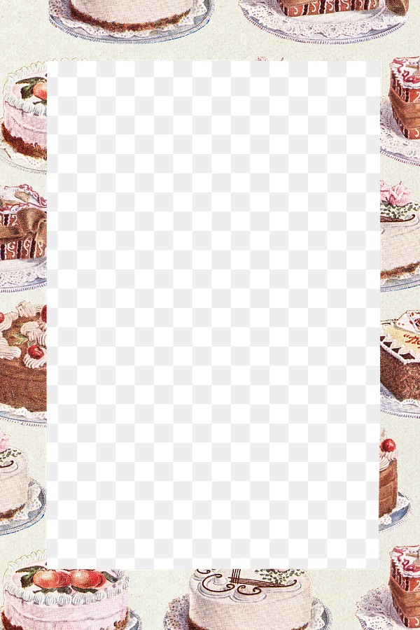 Fancy cakes frame design element | Premium PNG - rawpixel