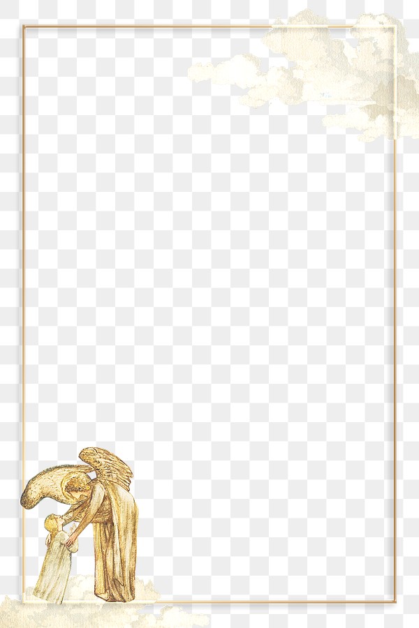 Vintage angel illustration frame design | Premium PNG - rawpixel