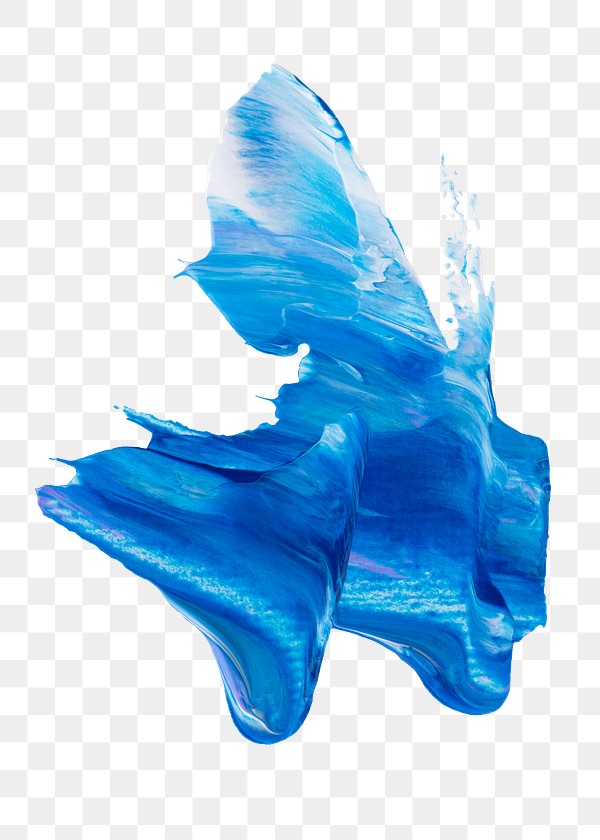 Blue paint smudge textured png | Premium PNG Sticker - rawpixel
