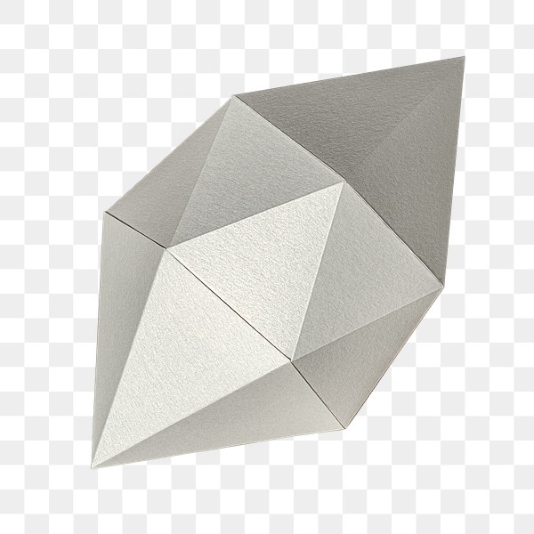 3D gray octahedral polyhedron shaped | Premium PNG Sticker - rawpixel