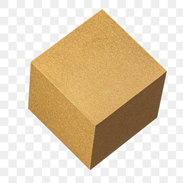 3D golden cubic shaped paper | Premium PNG Sticker - rawpixel