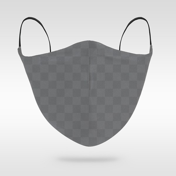 Gray fabric face mask mockup | Premium PNG Sticker - rawpixel