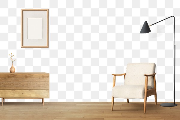 Living room wall png, minimal | Premium PNG - rawpixel
