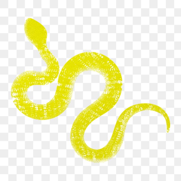 Yellow snake png sticker, textured | Premium PNG Sticker - rawpixel